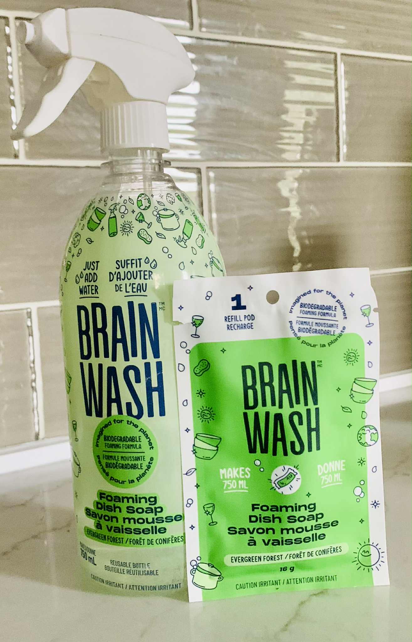 Brain Wash's Eco-Friendly Foaming Dish Soap 2026